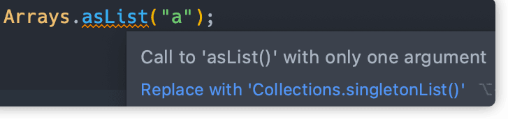 IntelliJ는 왜 Arrays.asList대신 Collections.singletonList를 추천해줄까? | 쿠키의 개발 블로그